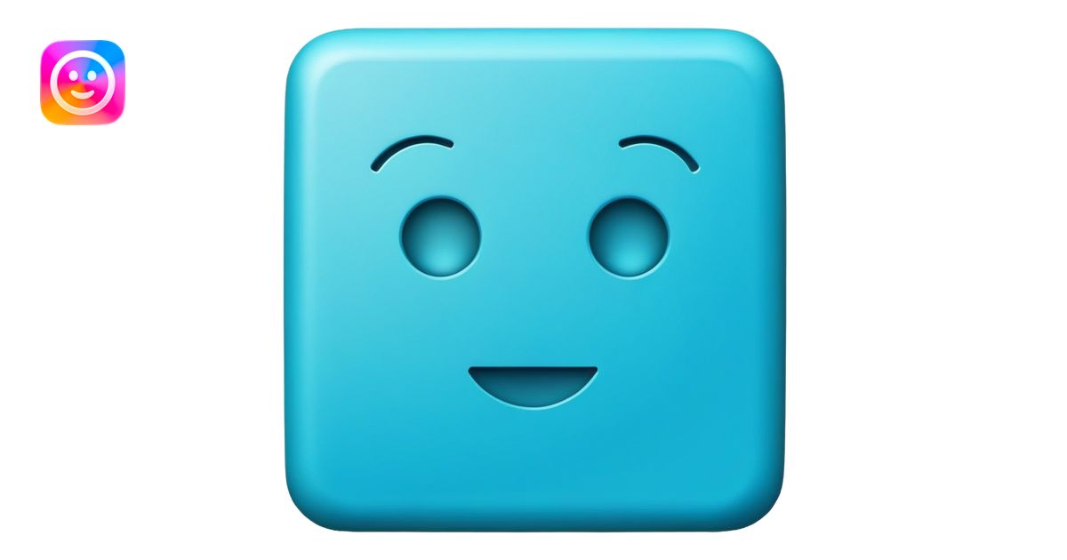 Minecraft blue block emoji | AI Emoji Generator