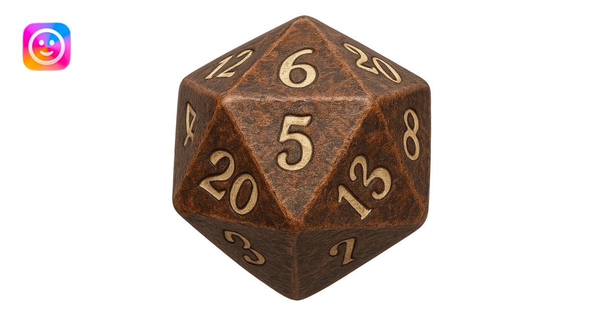 D20 dice, detailed, classic tabletop gaming style, realistic texture ...