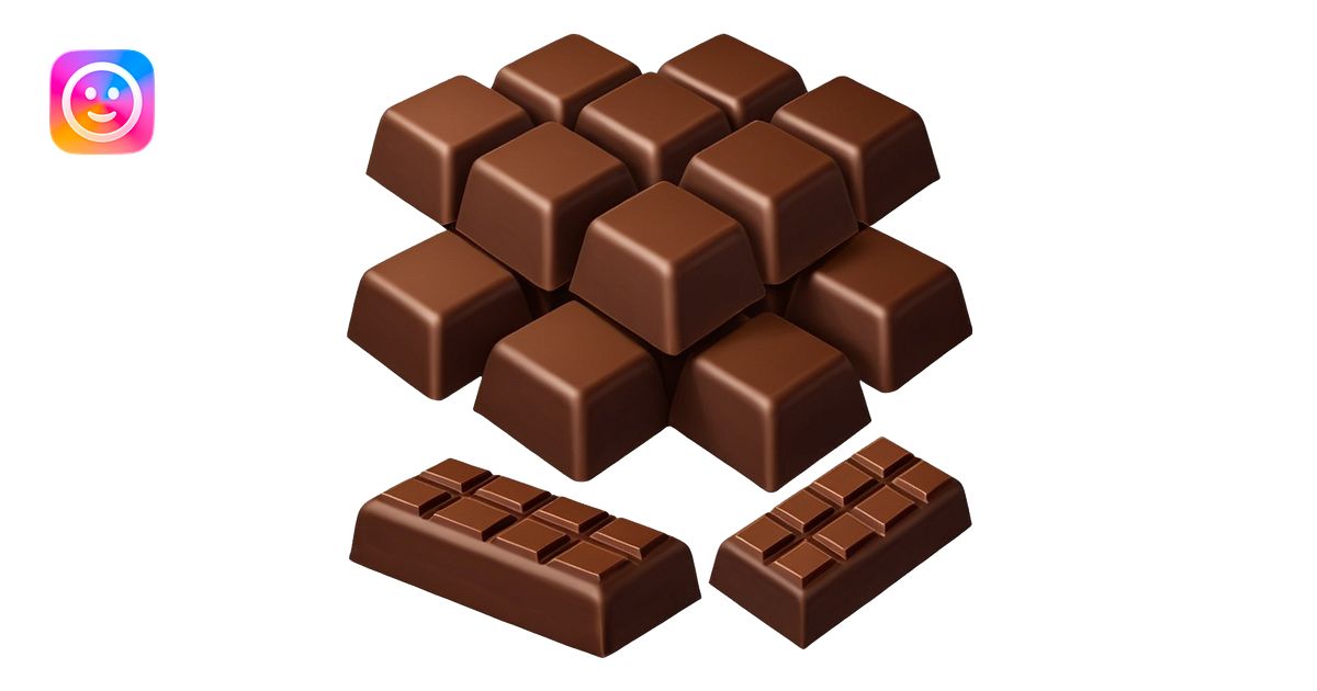 un réseau avec plusieurs chocolats reliés emoji | AI Emoji Generator