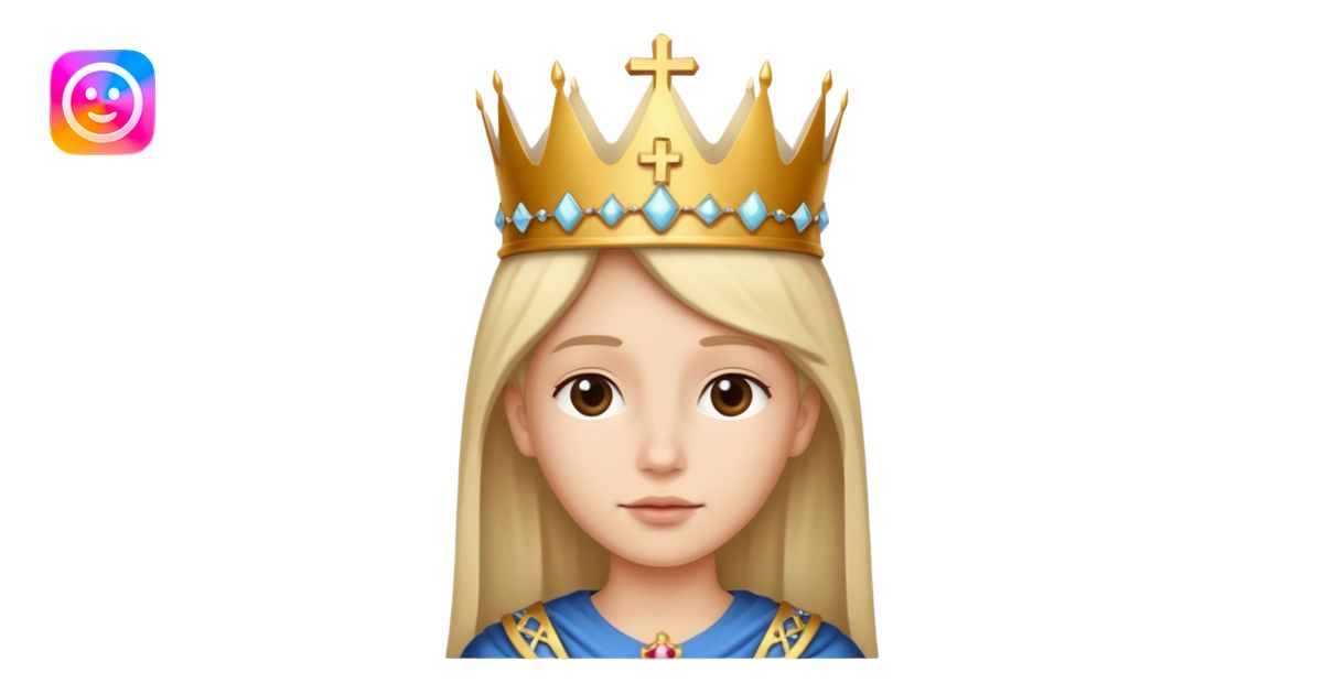 God with the cross and a crown emoji | AI Emoji Generator