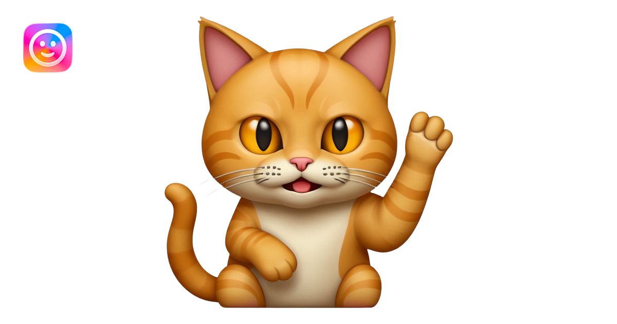 gato scratching and mad realistic emoji | AI Emoji Generator