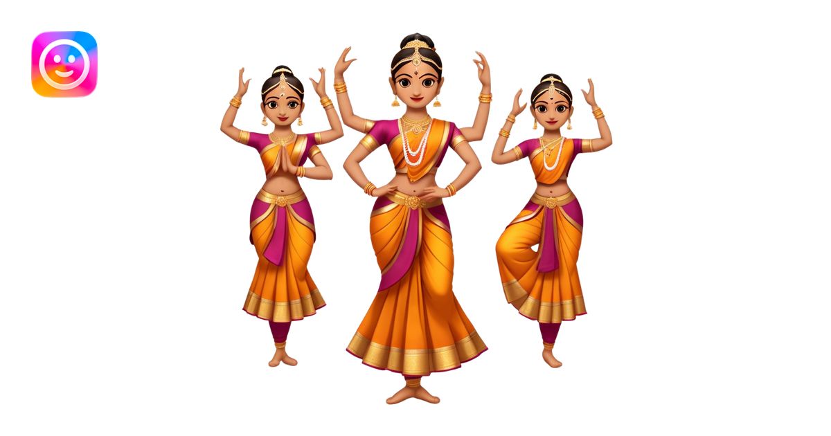 cinematic-realistic-bharatanatyam-dance-emoji,-depicted-as-an-elegant ...