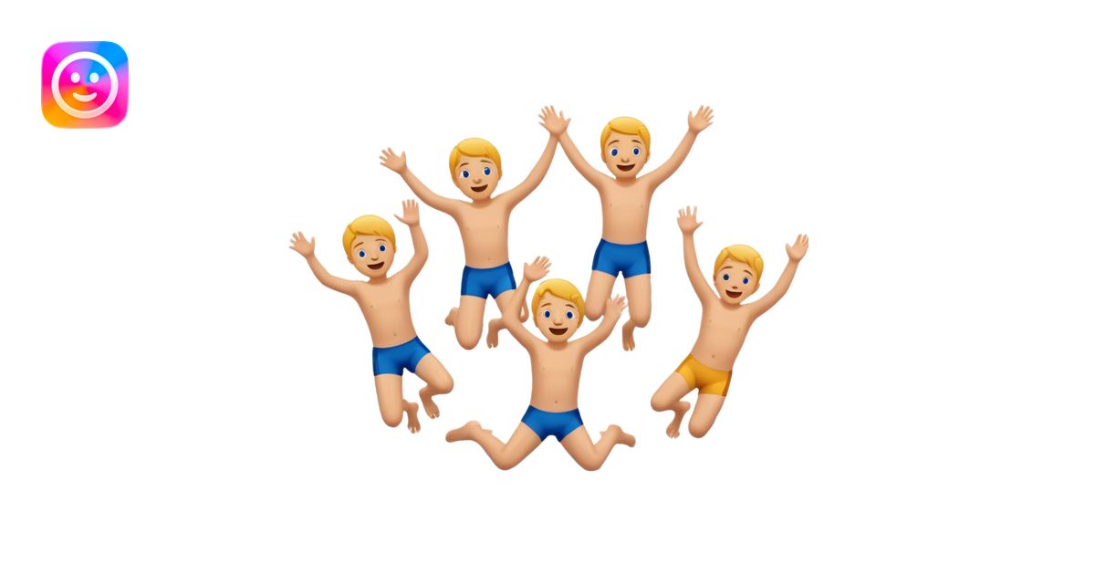 Kids doing a belly flop in to the pool emoji | AI Emoji Generator