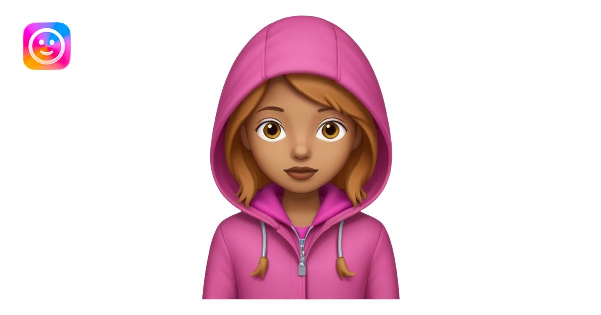 A caramel skinned girl that’s skinny and wears a pink coat emoji | AI ...