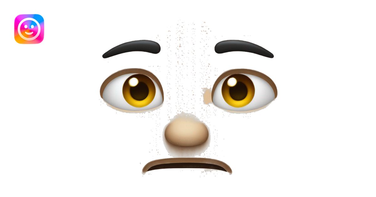 one eye twitching basic emoji straight face emoji | AI Emoji Generator