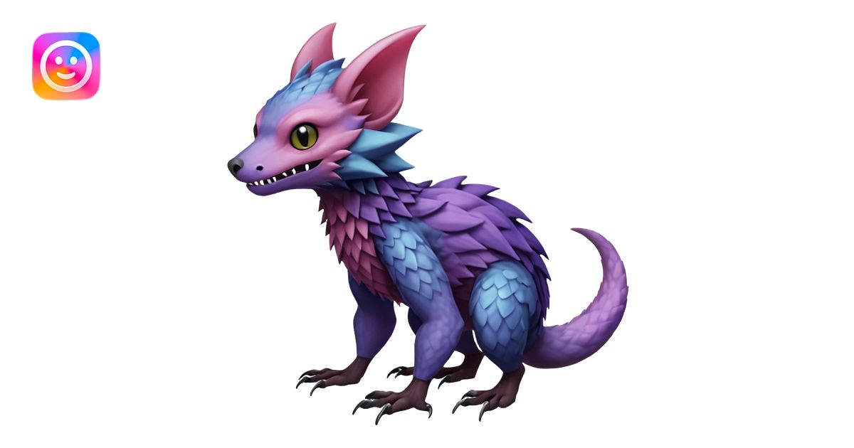 Realistic scaly swampy elemental detailed Colorful Trico-Noibat-Crobat ...