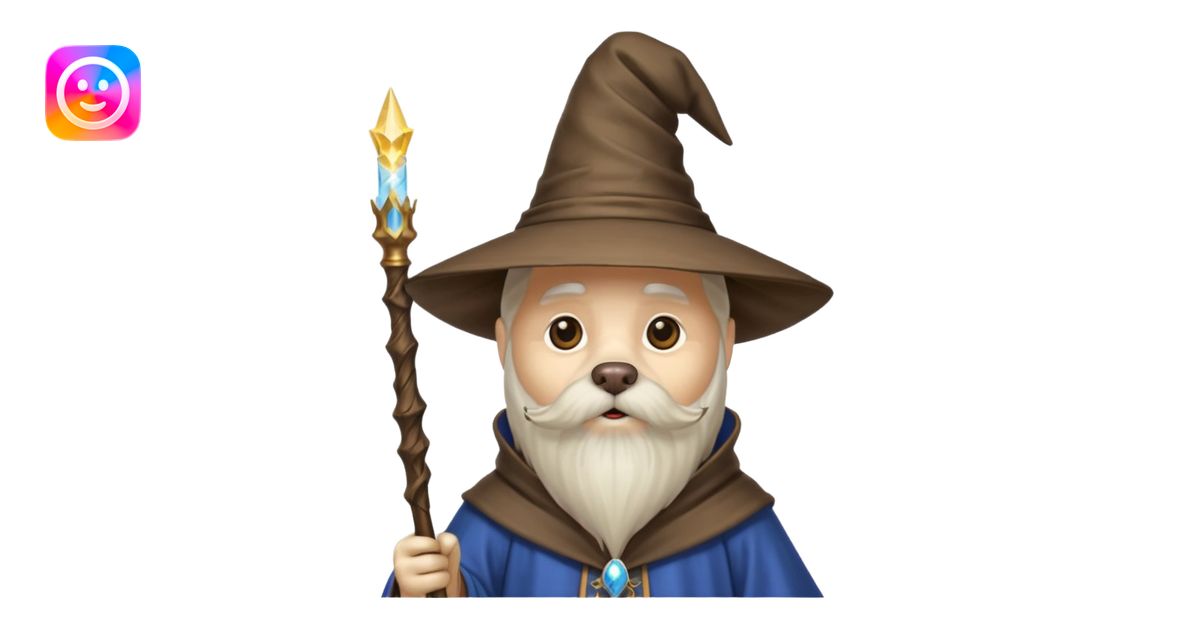 Dog wizard emoji | AI Emoji Generator
