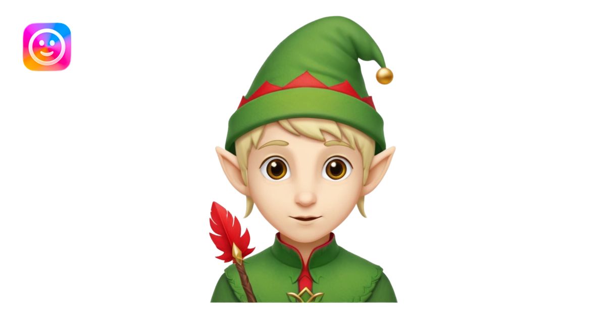 christmas elf head emoji | AI Emoji Generator