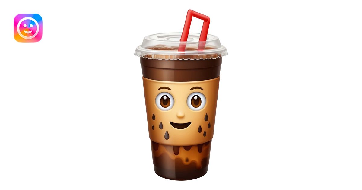 iced americano / with takeout cup / without face emoji | AI Emoji Generator