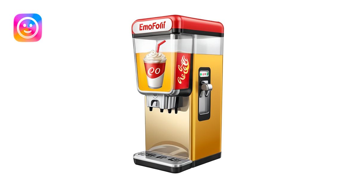 Digital soda dispenser in a fast food restaurant emoji | AI Emoji Generator