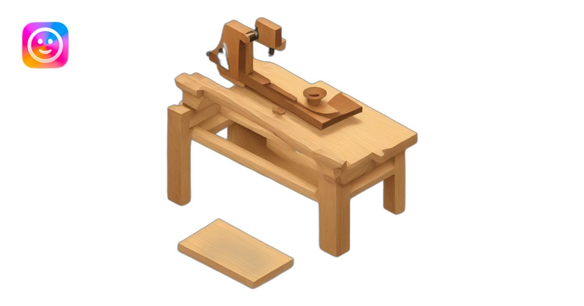 isometric woodworking teach with student emoji | AI Emoji Generator
