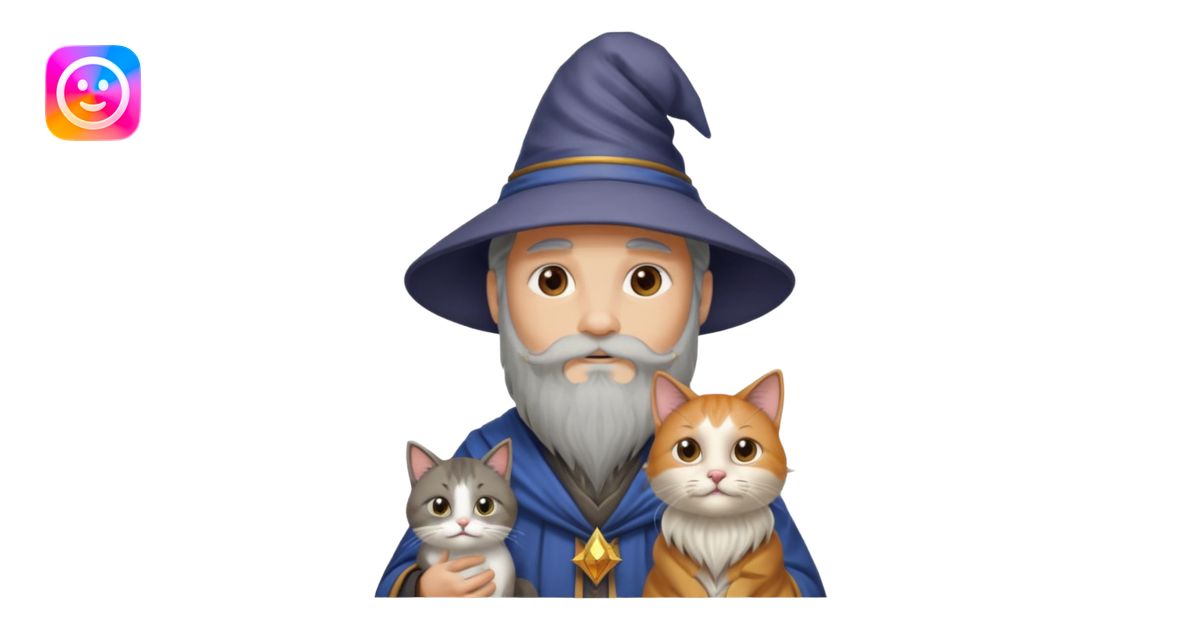 wizard and pet emoji | AI Emoji Generator