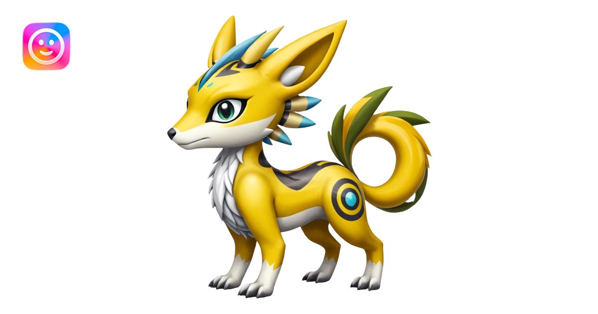 Colorful Meloetta-Bolthund-Renamon-Wargreymon-Sergal-Pokémon-Digimon ...