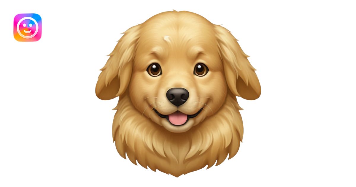 golden dog with long blonde hair emoji | AI Emoji Generator