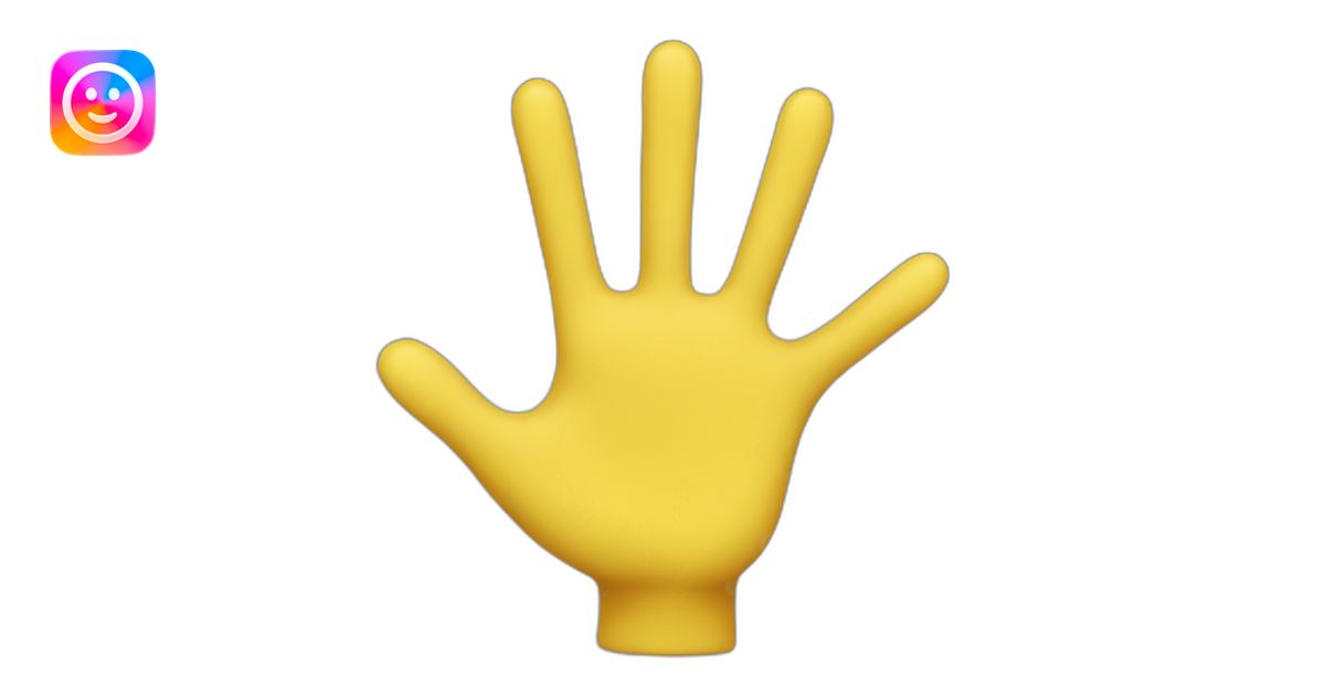 Yellow Waving hand emoji | AI Emoji Generator