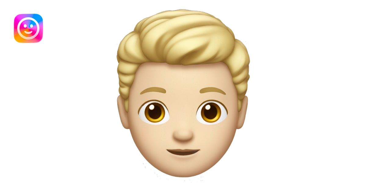 memoji male with white skin, blonde buzzed fade emoji | AI Emoji Generator