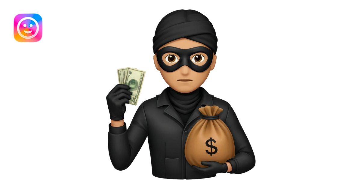 a robber with a money bag emoji | AI Emoji Generator