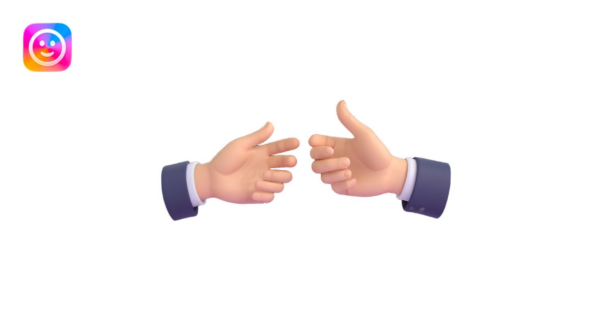 hands shaking floating in mid air emoji | AI Emoji Generator