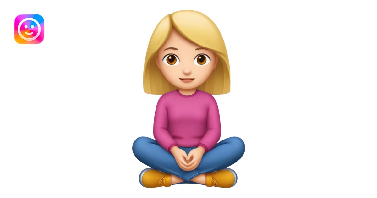 girl sitting emoji | AI Emoji Generator
