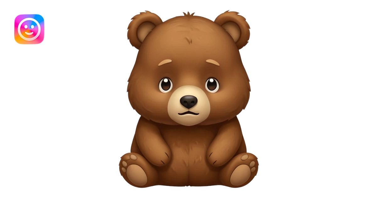 Tiny little bear confused emoji | AI Emoji Generator