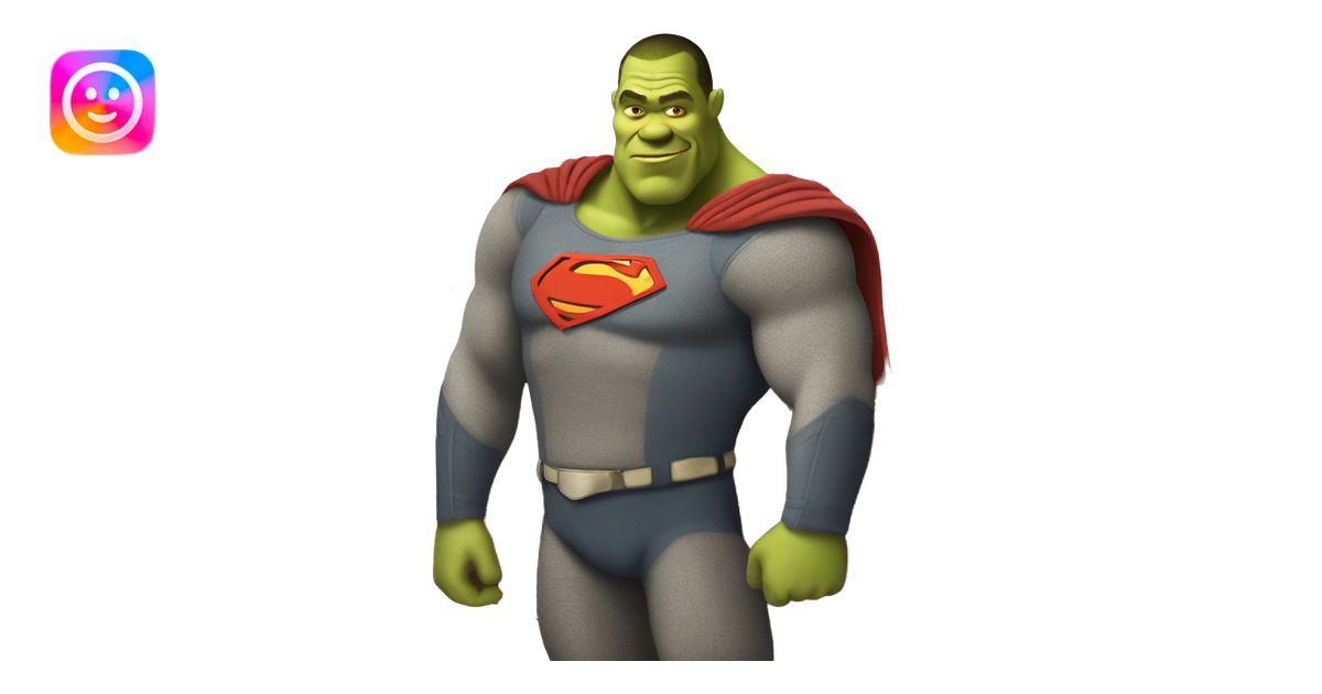Shrek Superman emoji | AI Emoji Generator
