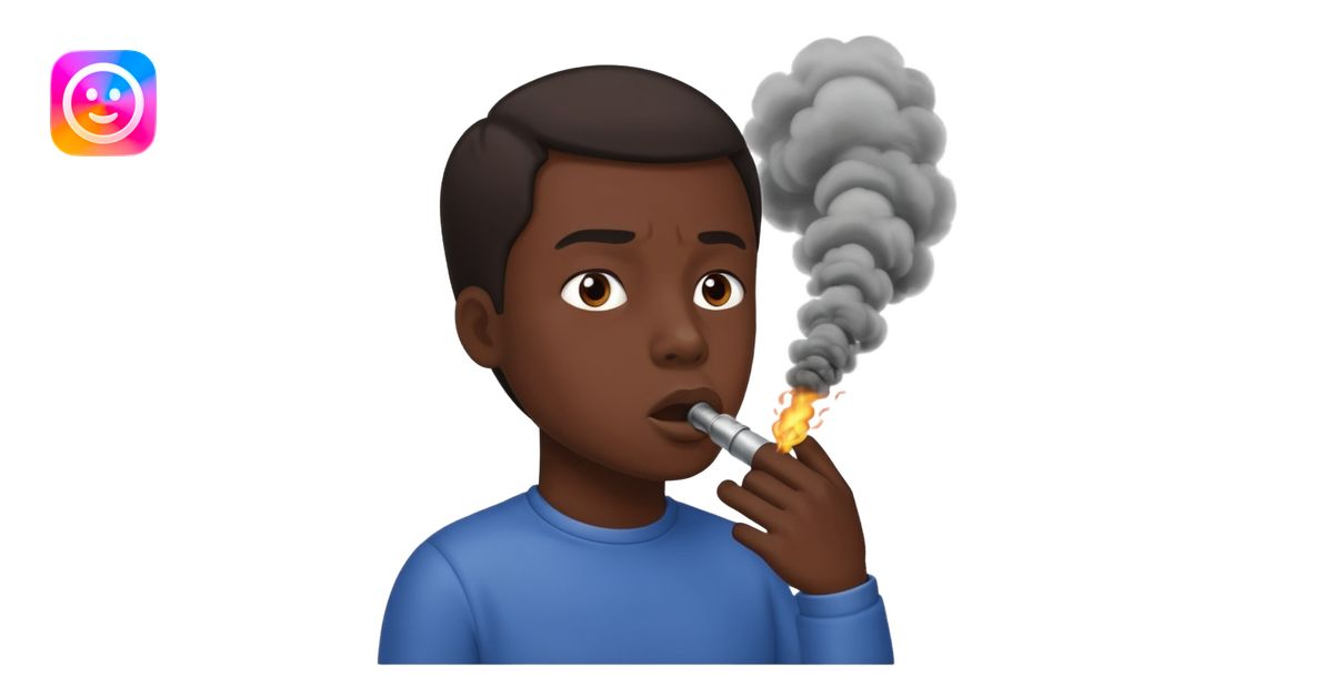 A face that inhales exhaust fumes with power emoji | AI Emoji Generator