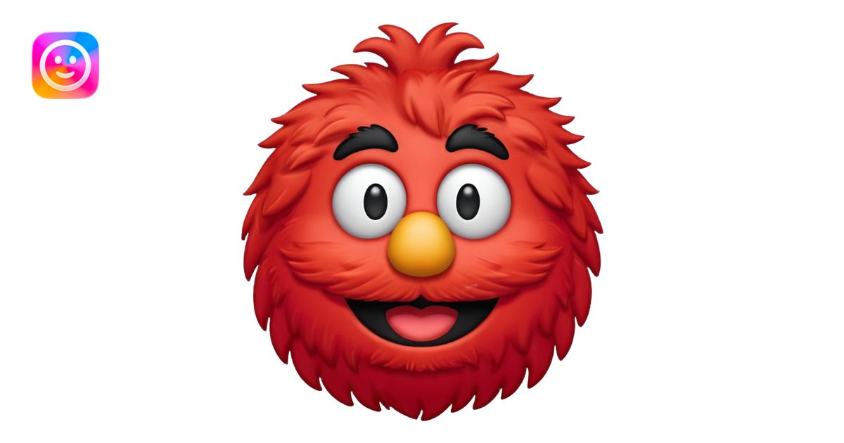 Elmo face emoji | AI Emoji Generator
