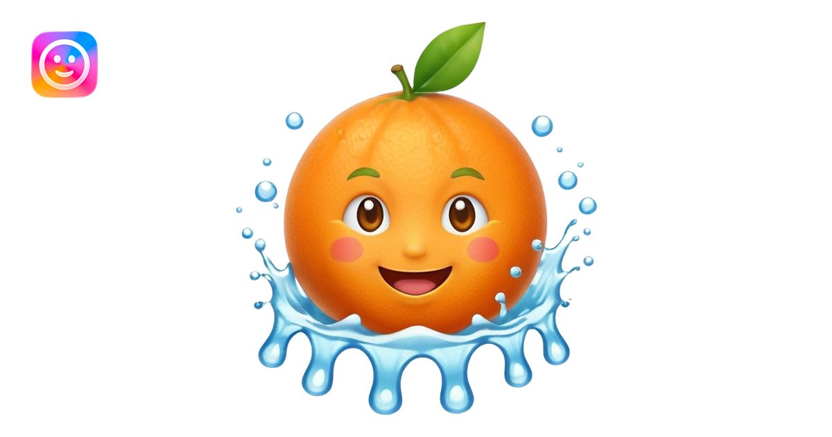 Cute emoji of a super-sweet mandarin orange with a fizzy soda-like ...