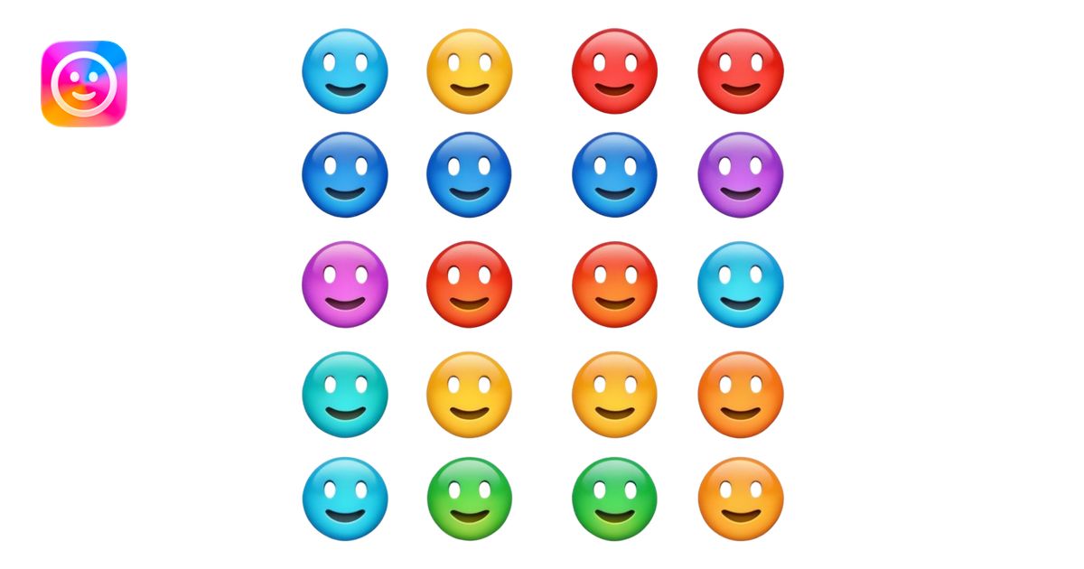 3d plain circle multi colour emoji | AI Emoji Generator