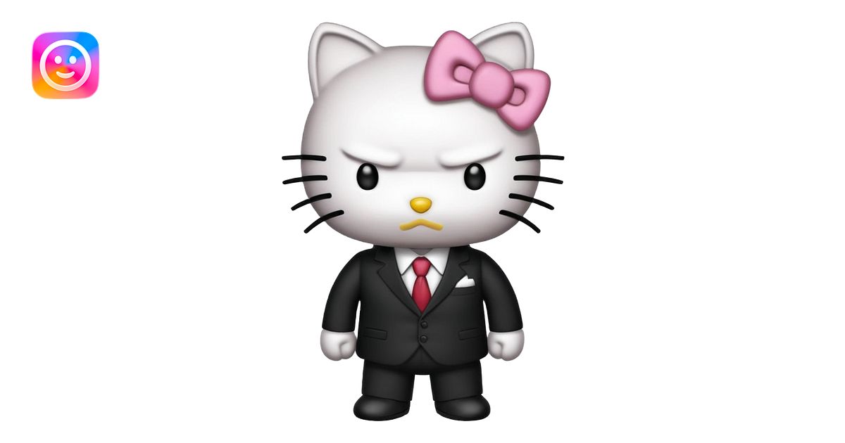 Mafia boss hello kitty emoji | AI Emoji Generator