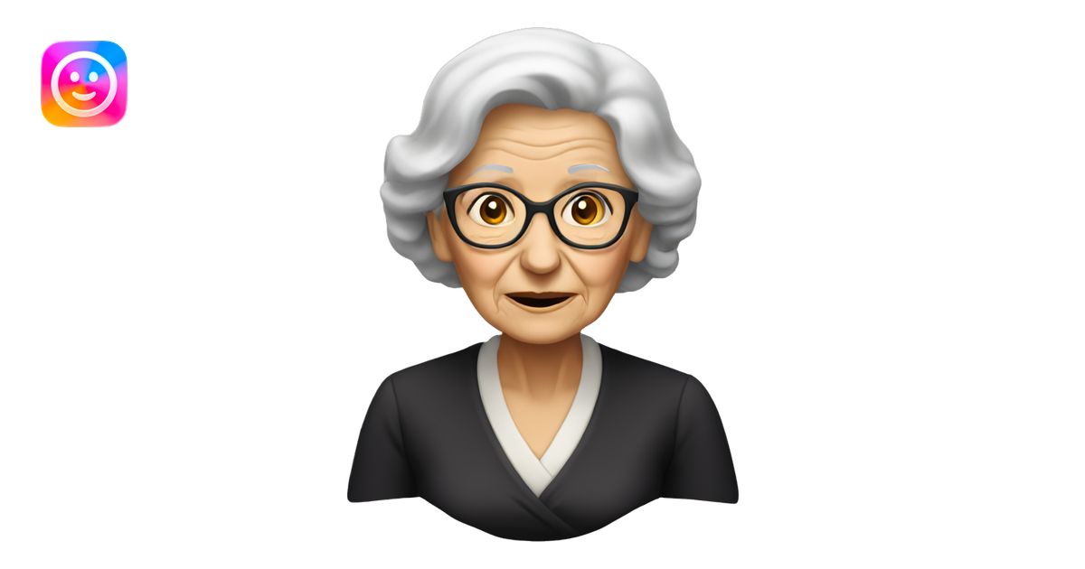 Old lady widow emoji | AI Emoji Generator