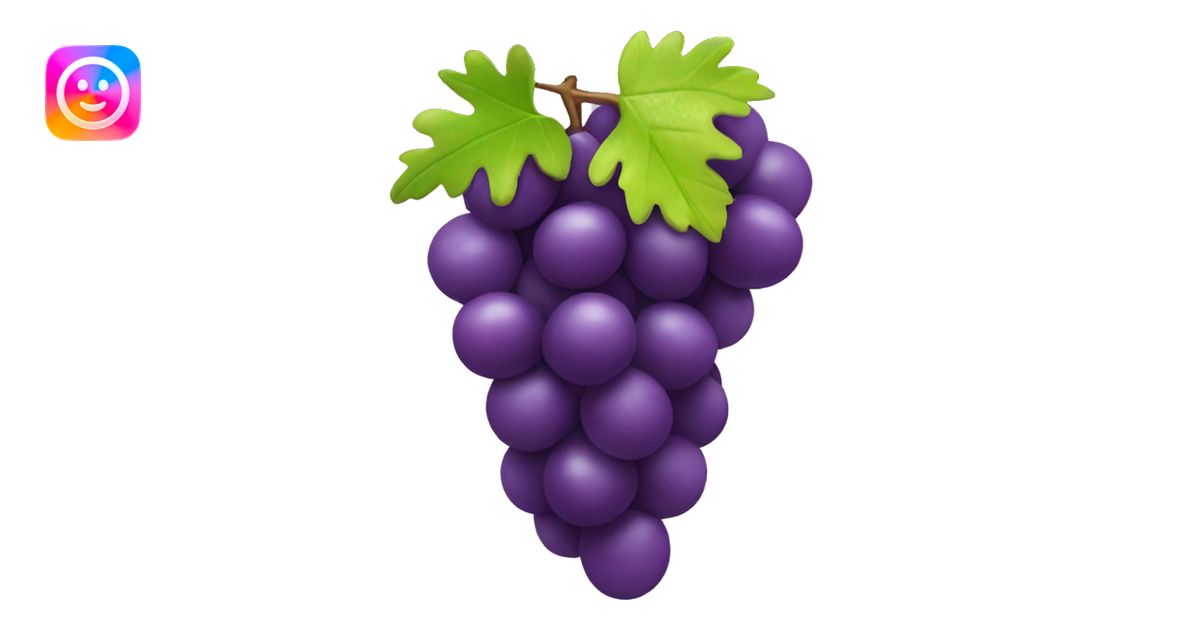 3D Grapes emoji emoji | AI Emoji Generator