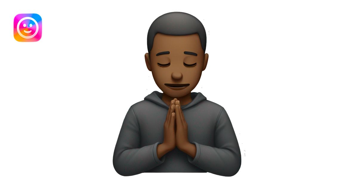 Guy praying and crying emoji | AI Emoji Generator