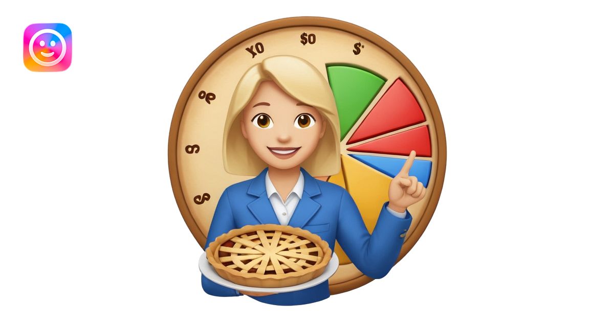 Pie chart in emoji-style showing Roth IRA $7K, Emergency fund $8K ...