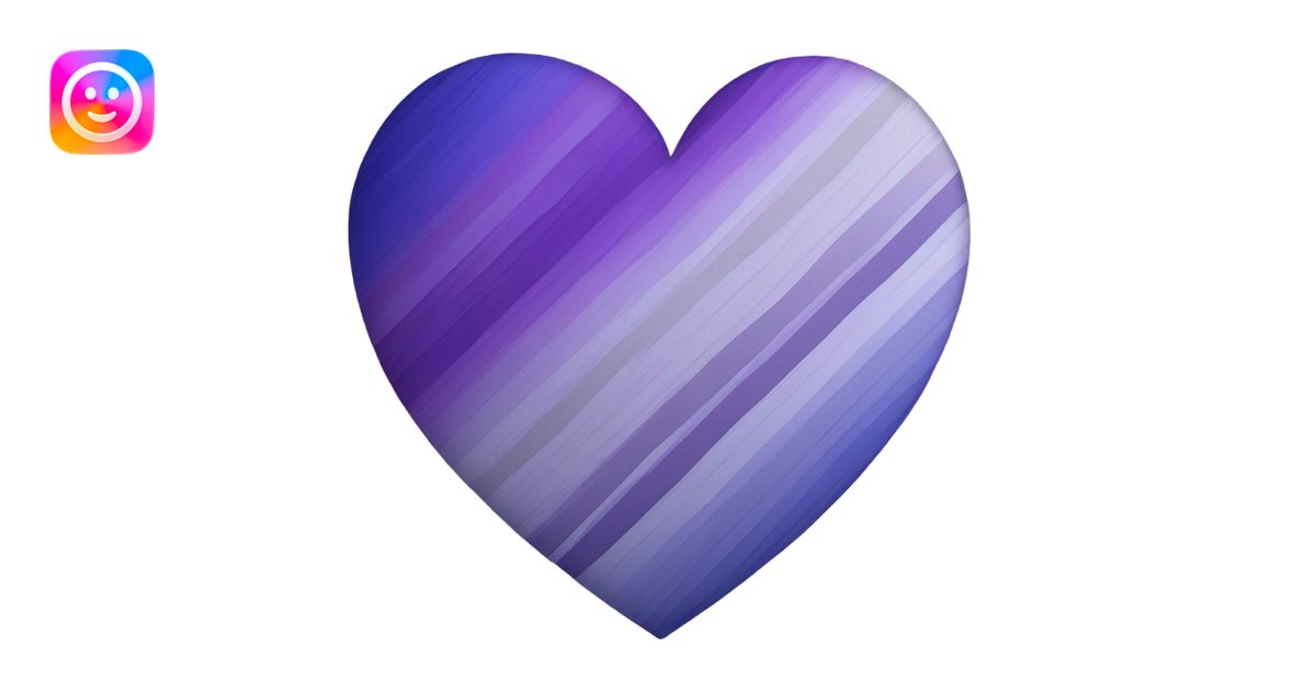 gray purple indigo heart emoji | AI Emoji Generator