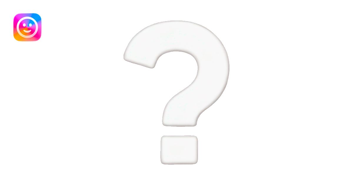 red question mark emoji | AI Emoji Generator