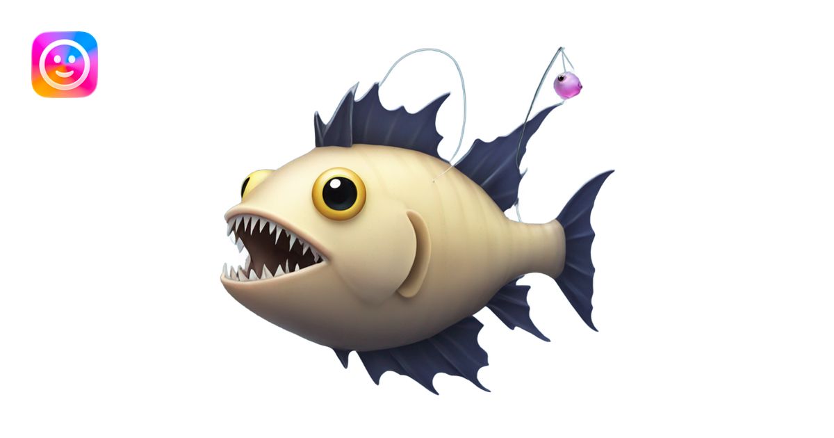 deep sea anglerfish with lure emoji | AI Emoji Generator