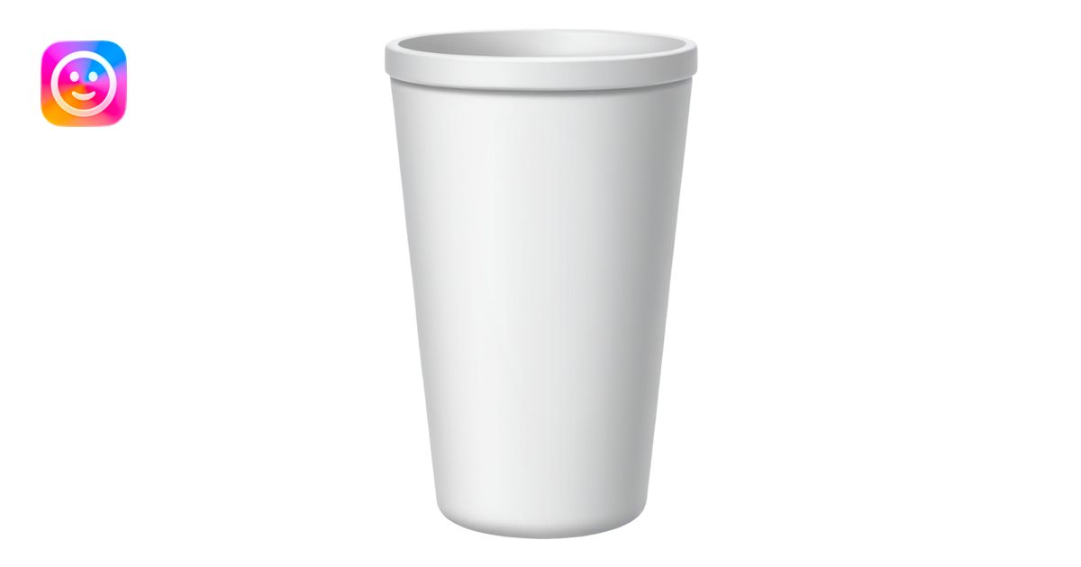 styrofoam cup no lid double cp emoji | AI Emoji Generator