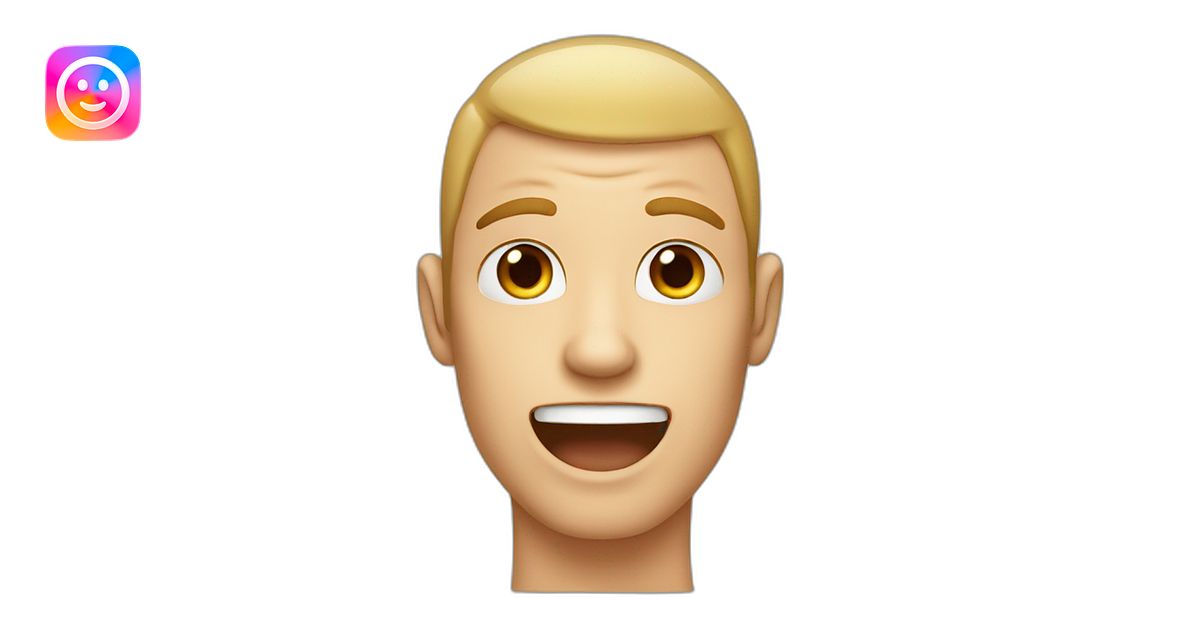 mewing male human finger over jawline emoji | AI Emoji Generator