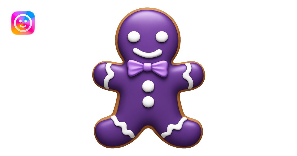Purple gingerbread man emoji | AI Emoji Generator