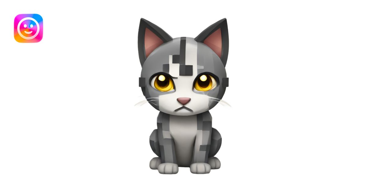 Minecraft cat emoji | AI Emoji Generator