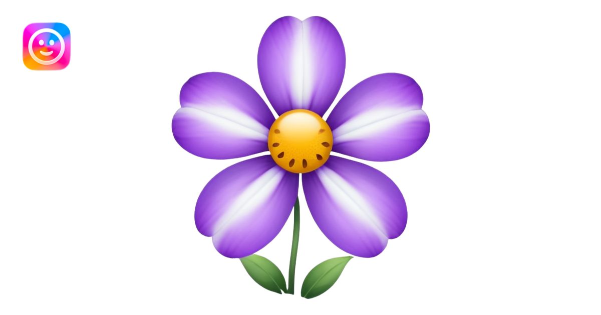 purple flower with snow behind it emoji | AI Emoji Generator