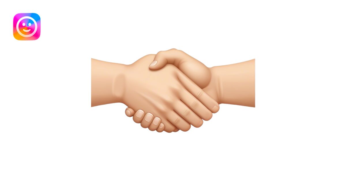 handshake of white muscles hands emoji | AI Emoji Generator