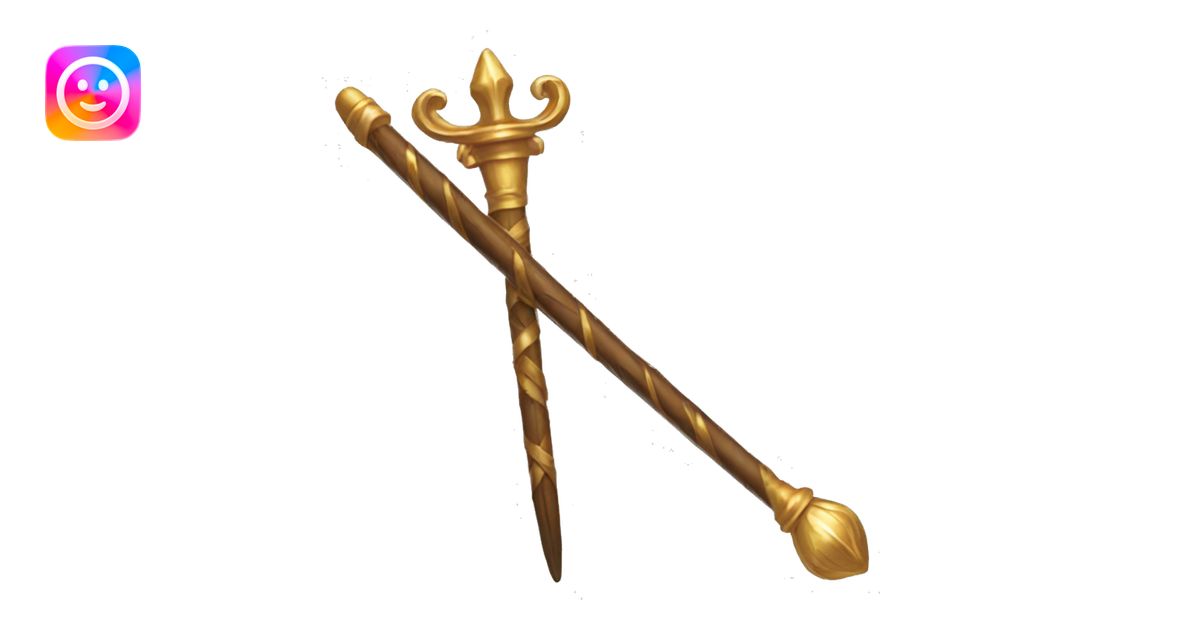 two crossed harry potter magic wands emoji | AI Emoji Generator