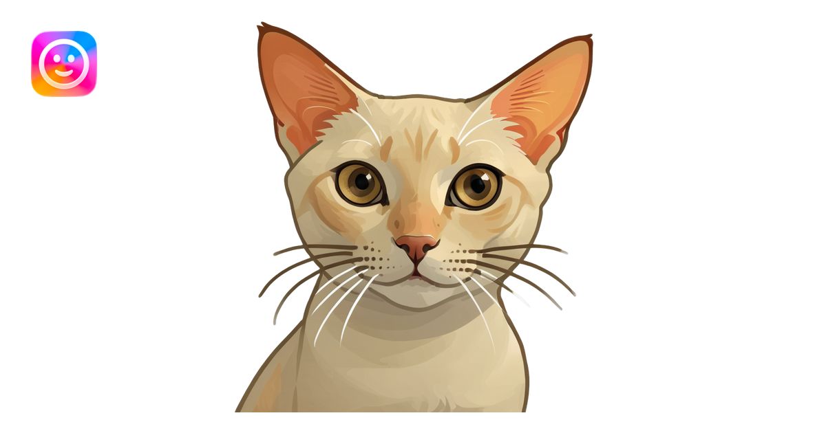 Cross eyed flame point Siamese shorthair meme | AI Emoji Generator