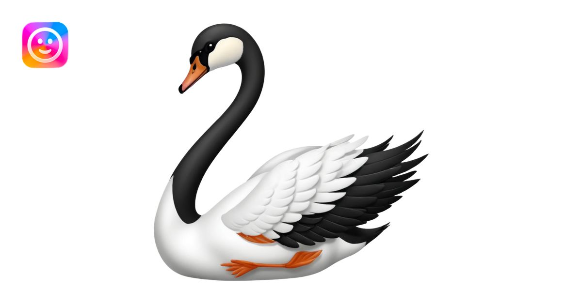 black and white swan emoji | AI Emoji Generator