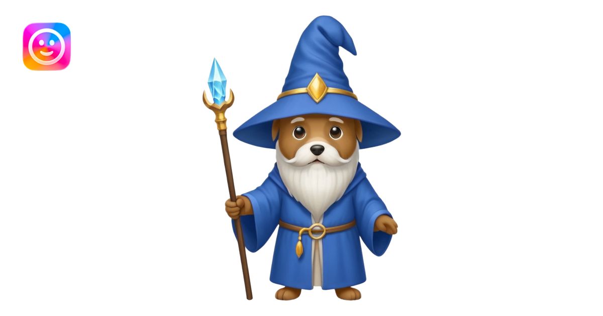 Dog wizard emoji | AI Emoji Generator