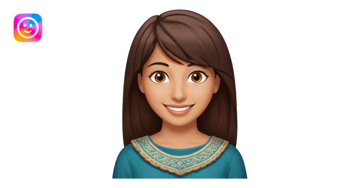 30 yr old middle eastern woman straight brown hair side bangs big smile ...