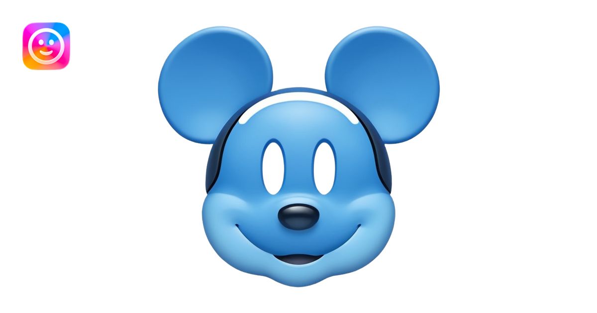 minimalist blue Disney+ logo icon emoji | AI Emoji Generator