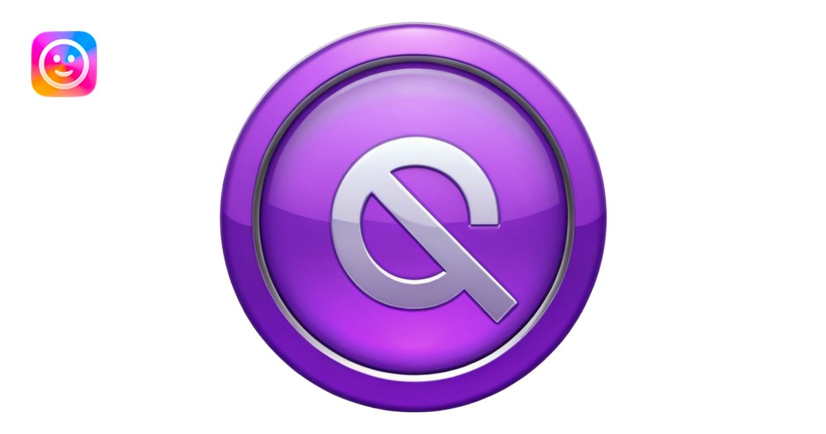 glitter purple symbol stop emoji | AI Emoji Generator